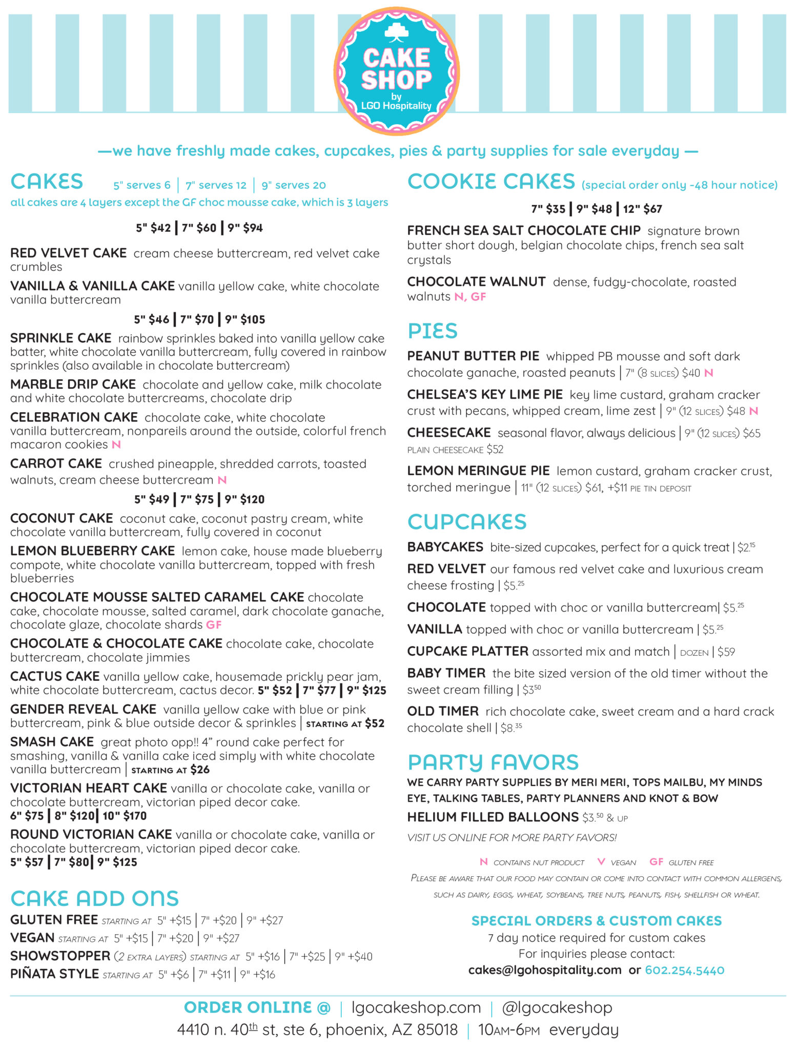 Cake Shop by LGO Hospitality | Everything You Need for Your Next Party!